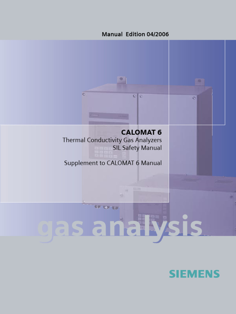 CALOMAT6 SIL Safety Manual en 01 (1) | PDF
