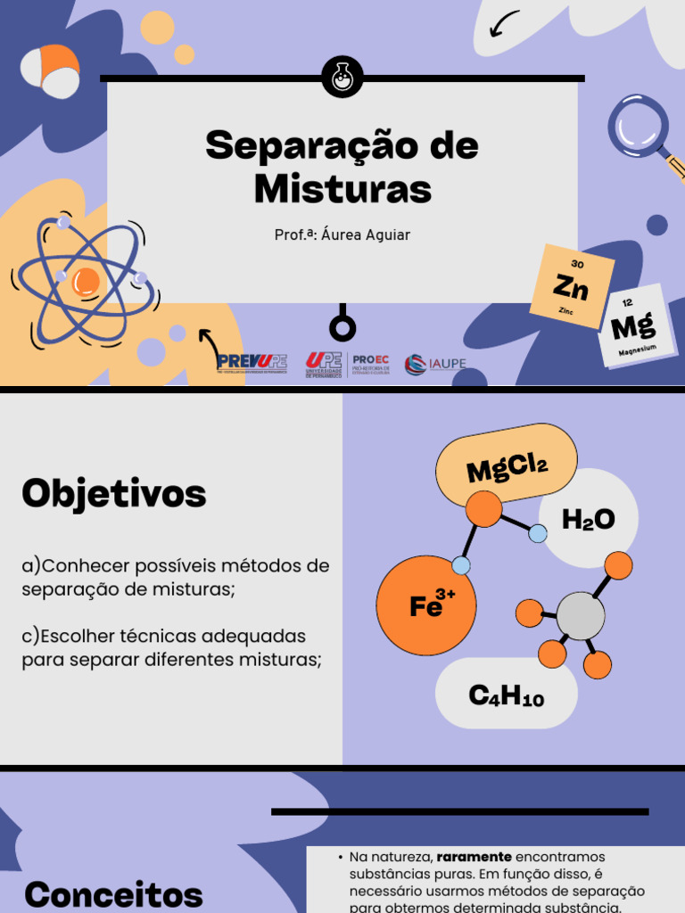QUÍMICA - 09 | PDF | Mistura | Física Aplicada e Interdisciplinar