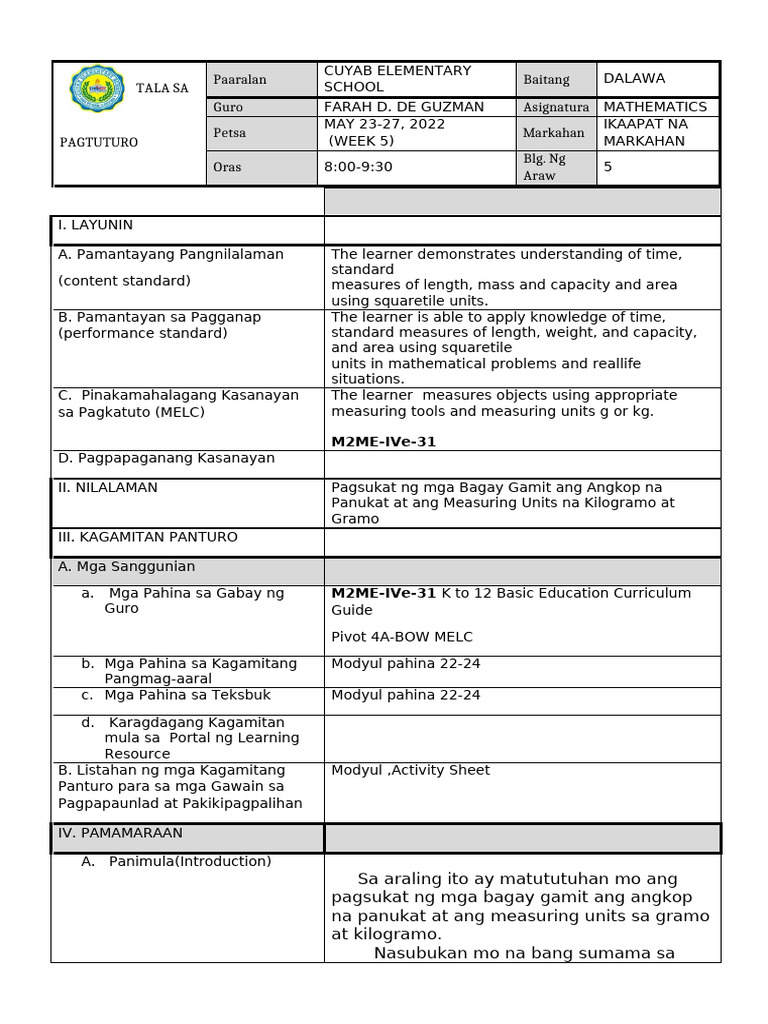 De Guzman-Le Math.q4.wk6 | PDF