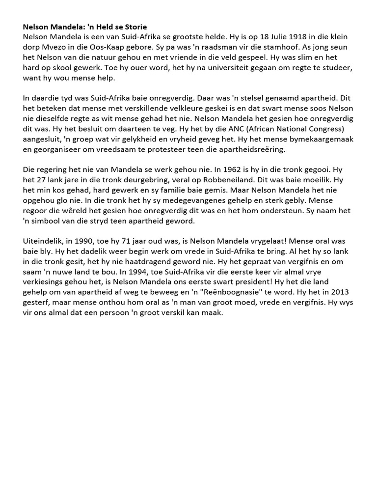 Mandela Essay | PDF | Nelson Mandela | Apartheid