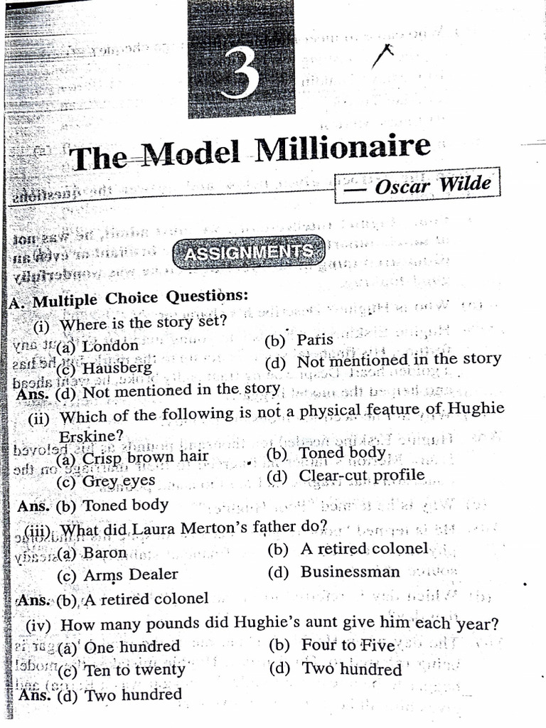 The Model Millionaire | PDF