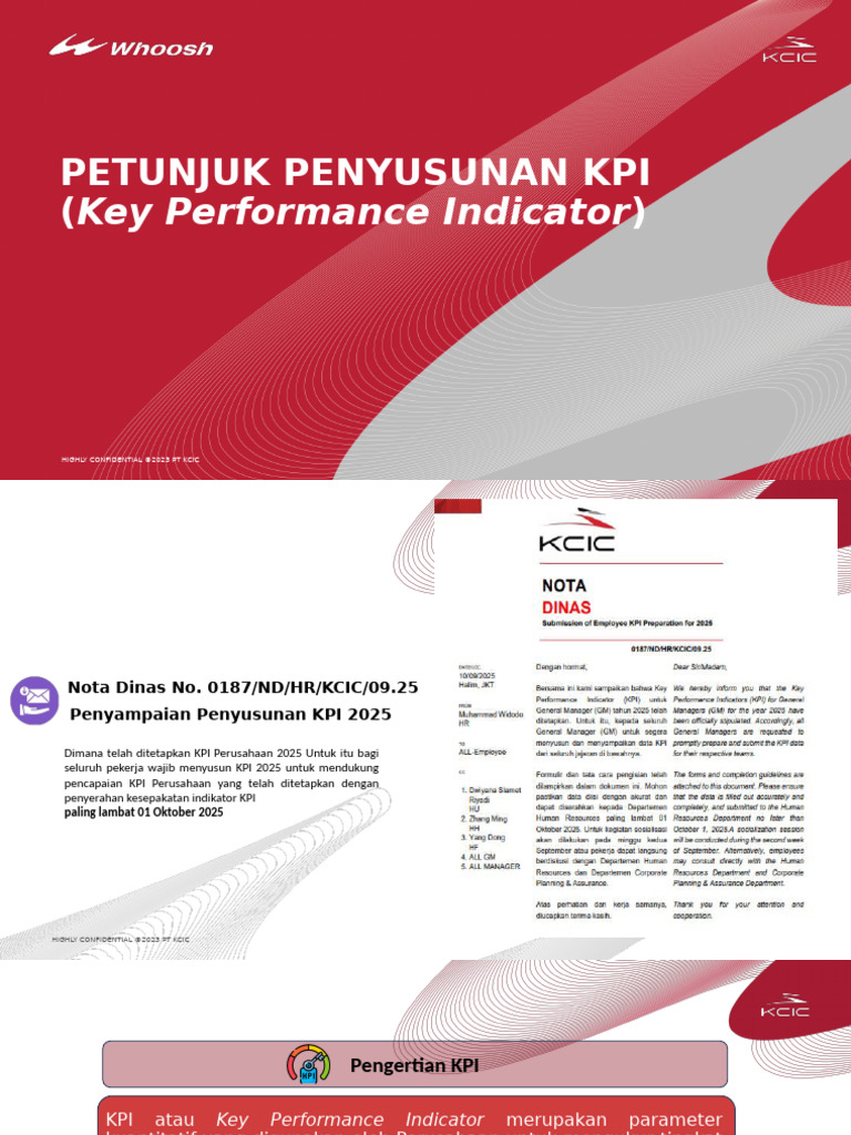 Penyusunan KPI 2025 untuk Pekerja KCIC | PDF