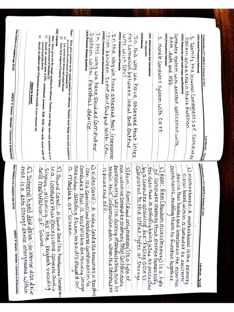 ICT Manual Answers | PDF
