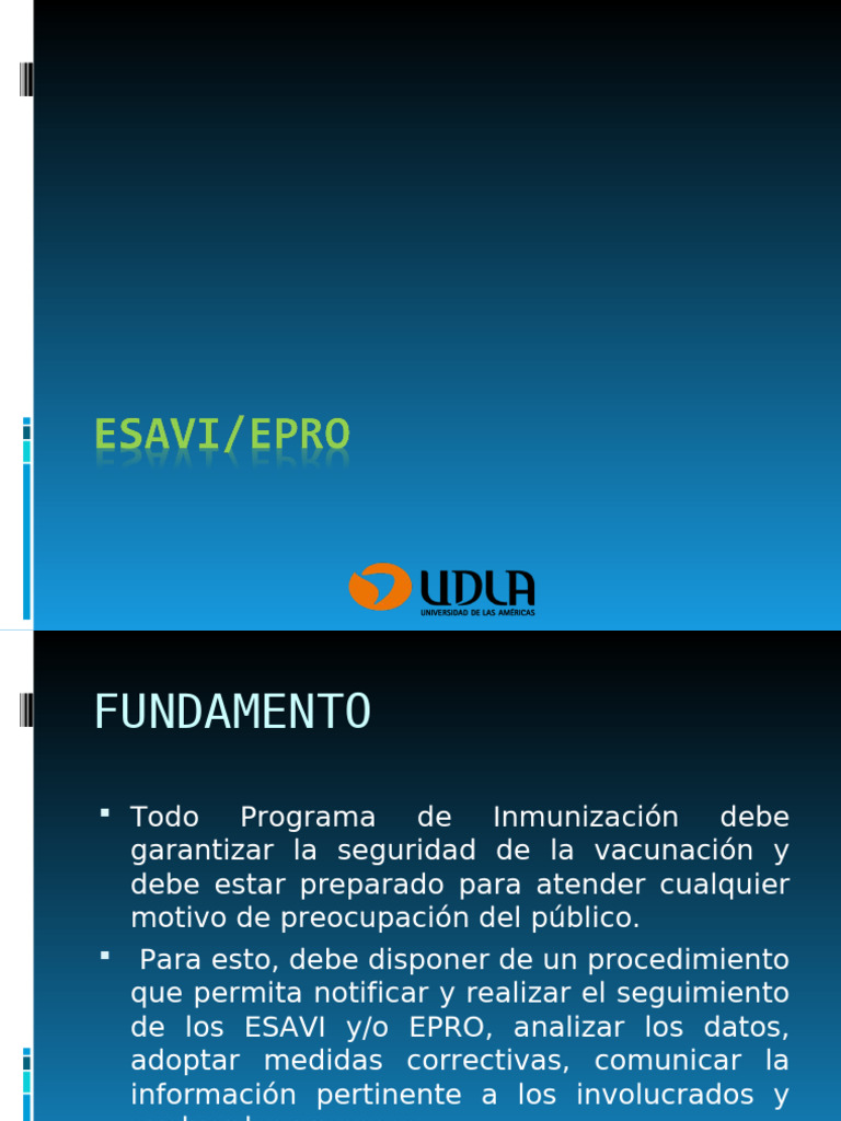 Proceso de Notificación de ESAVI y EPRO | PDF | Vacunación | Farmacología