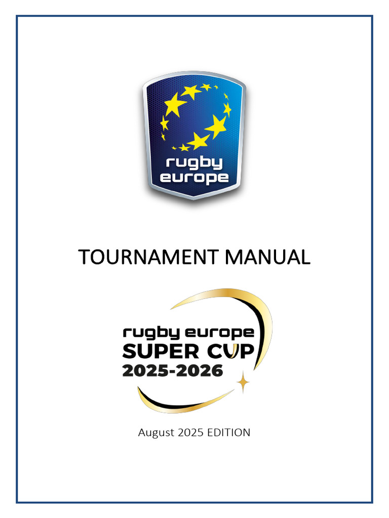 Rugby Europe Super Cup 2025-26 Manual, v1 | PDF | Referee | Informed Consent