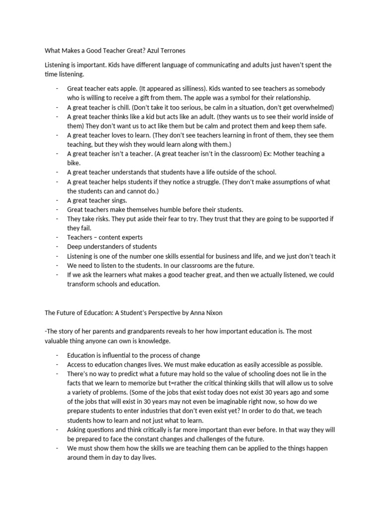 TED x Talks | PDF | Learning | Teachers