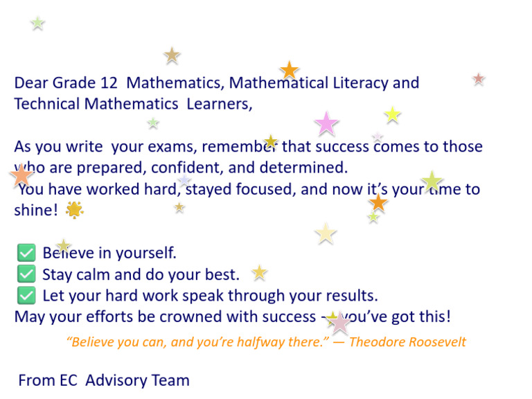 ALL EC Grade 12 Mathematical Subjects Learners | PDF