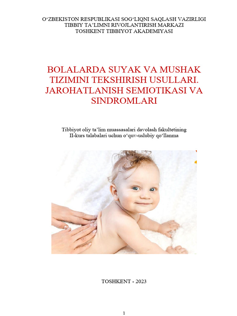 Suyak-Mushak Tizimi Semiotikasi Oquv-Uslubiy Qollanma | PDF