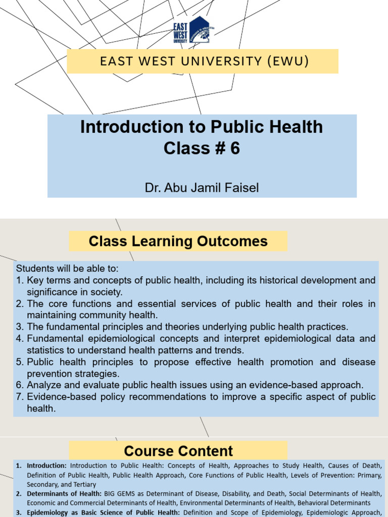 EWU Presentation On Intro To Public Health 6 | PDF | Public Health ...