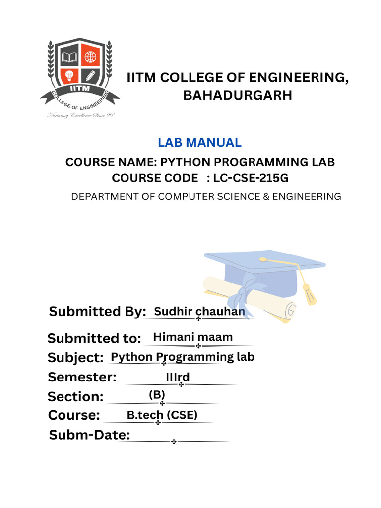 PYTHON | PDF | Computer Programming | Software Engineering