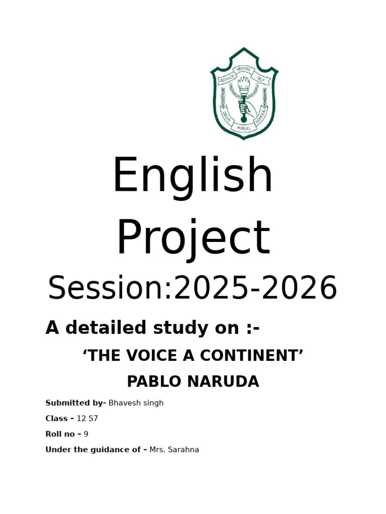 English Project Session-1 | PDF | Poetry