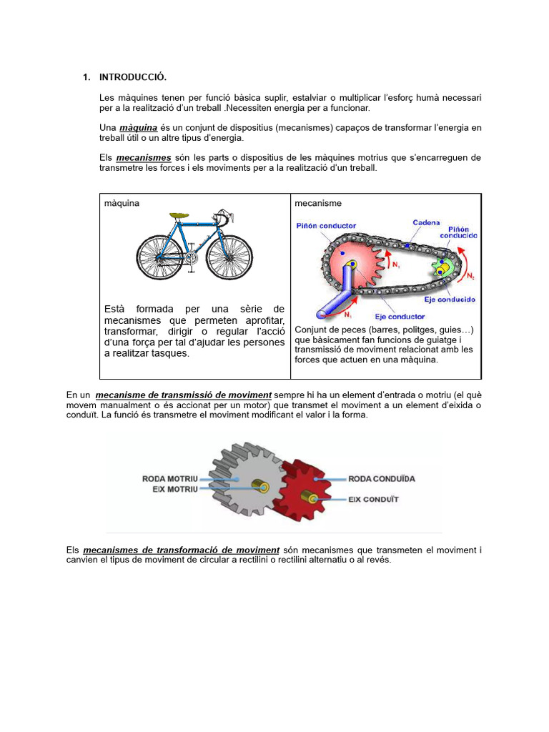 Màquines I Mecanismes 1eso - Màquines I Mecanismes 1eso | PDF