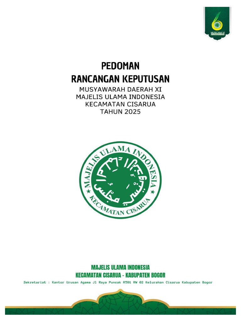 Jadwal Muscam MUI Cisarua 2025 | PDF