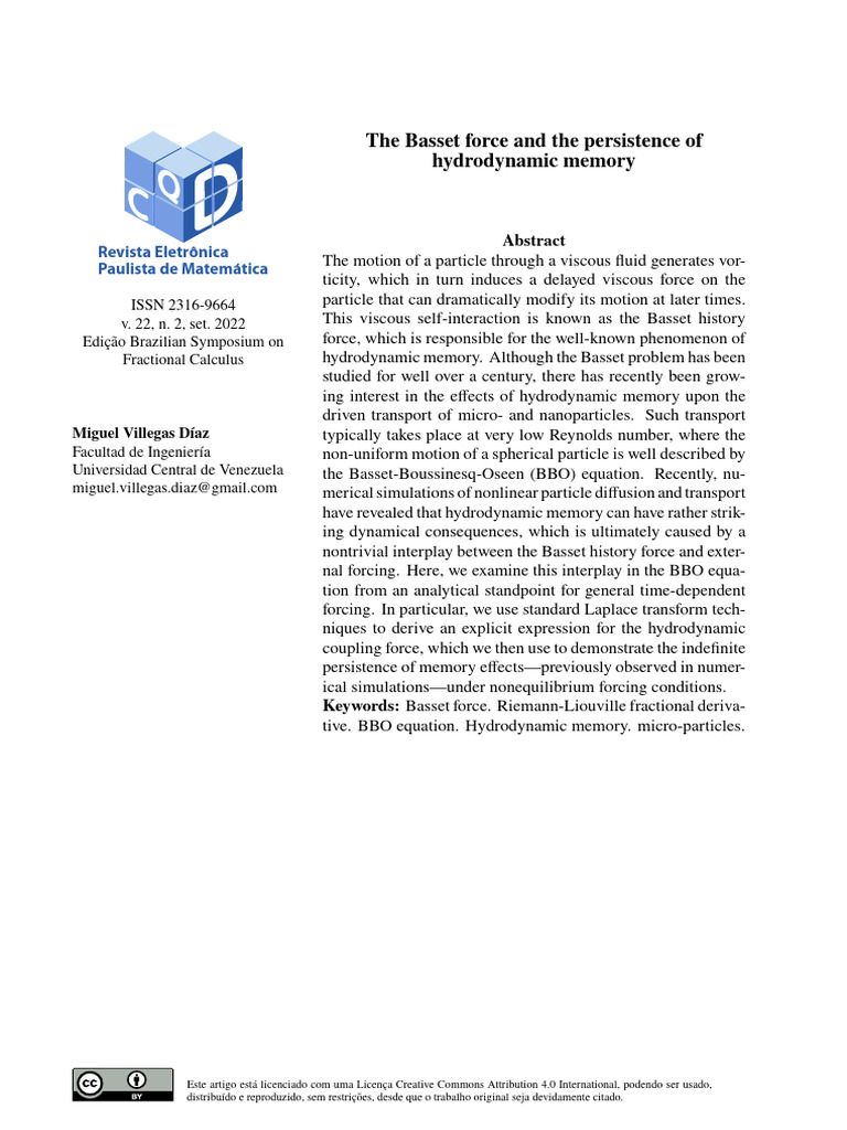 The_Basset_force_and_the_persistence_of_hydrodynam | PDF | Viscosity ...
