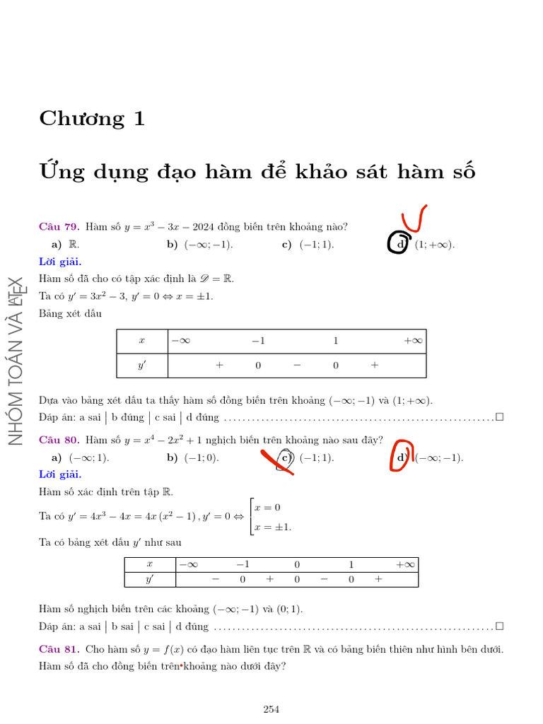 Bai Tap Trac Nghiem Dang Dung Sai Mon Toan 12 (1) | PDF