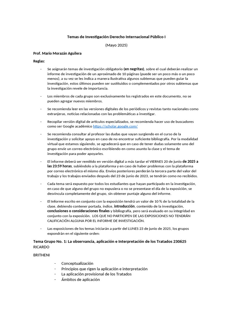 Grupos de Investigacion DIP I - II 24 2000 | PDF | Naciones Unidas ...