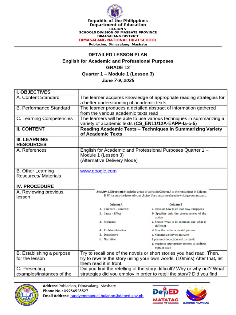 EAPP Q1-M1-Lesson 3 | PDF | Metabolism | Calorie