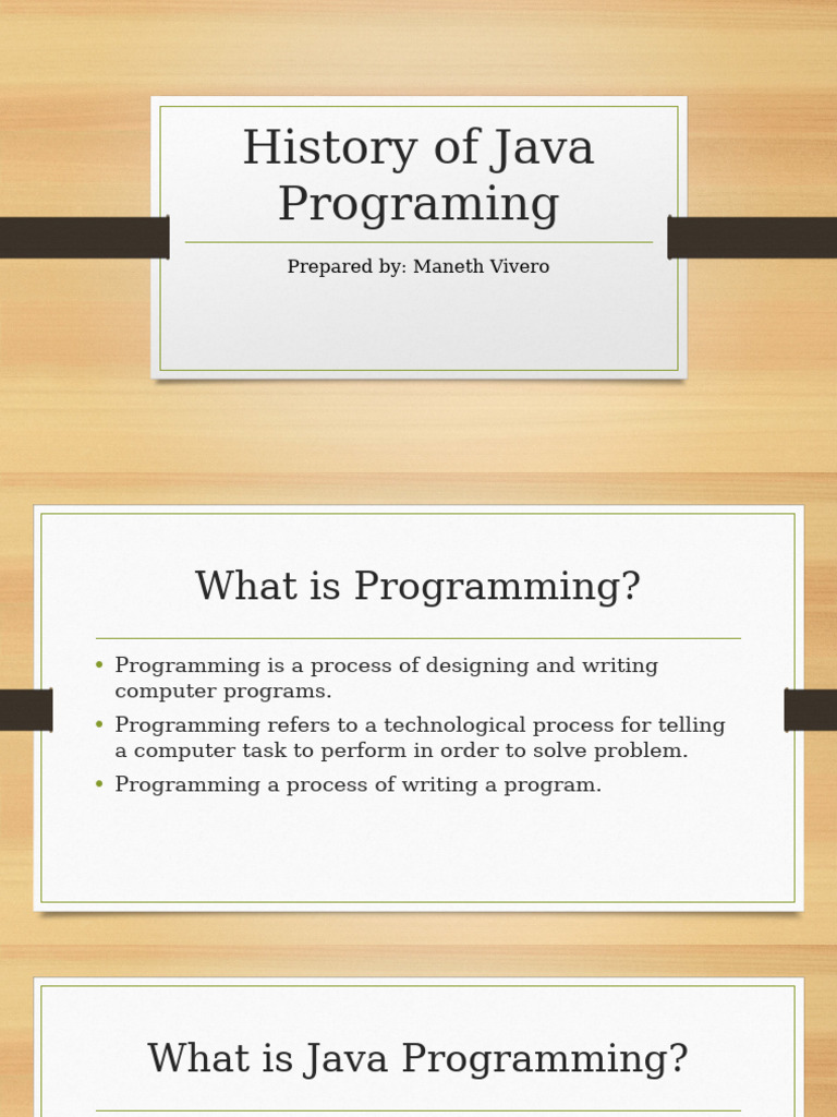History of Java Programing | PDF | Java (Programming Language) | Computing