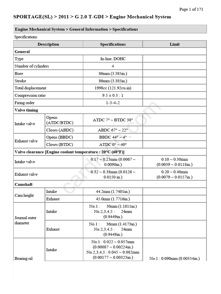 Engine Mechanical System | PDF | Motor Oil | Piston
