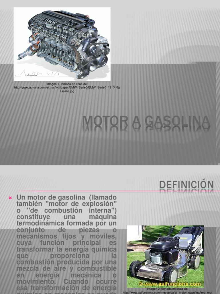 Motor de Gasolina: Definición y Componentes | PDF | Motor de combustión ...