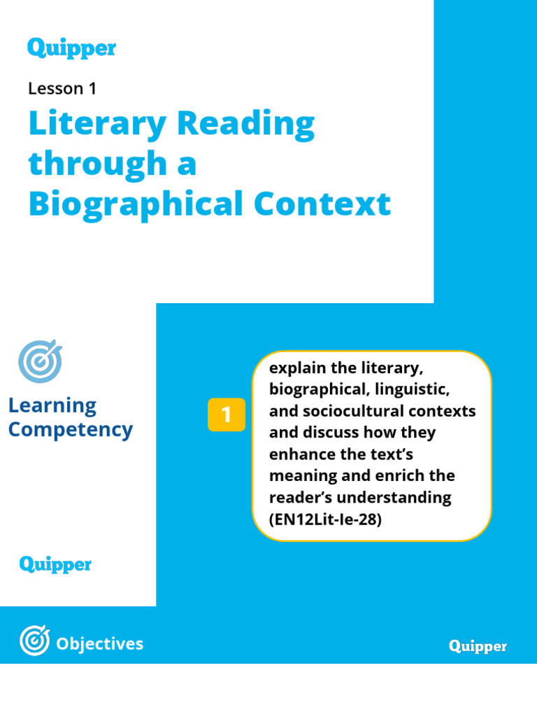 21st Century Literature - Unit 1 - Lesson 1 - Literary Reading Through ...
