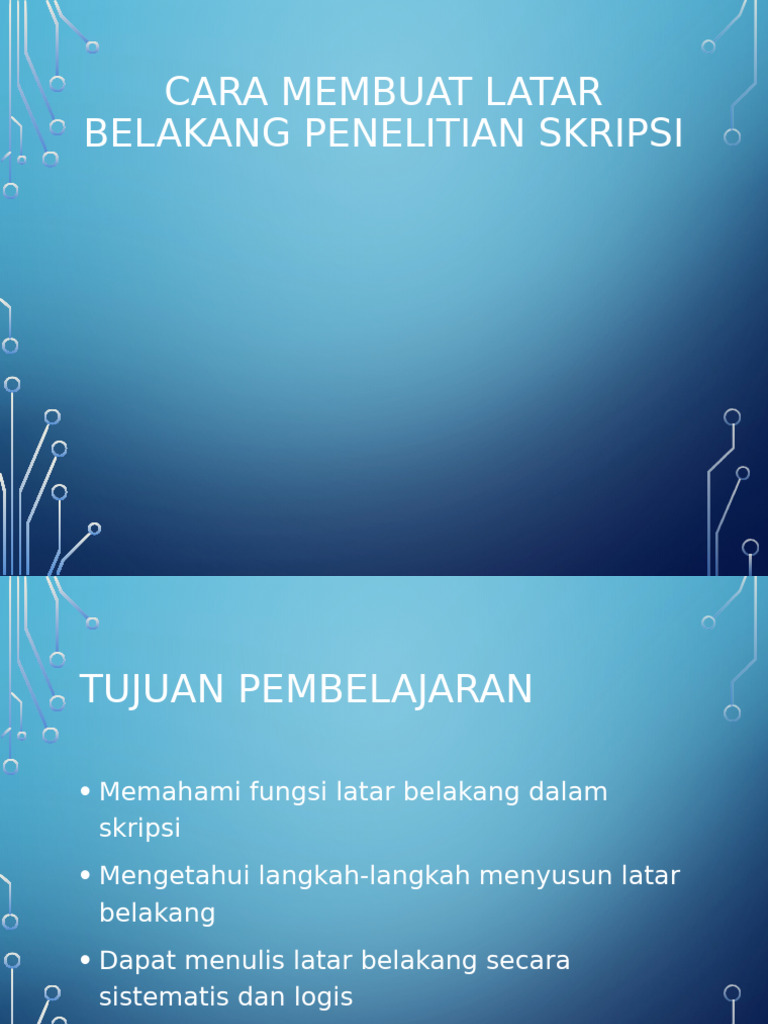 Cara Membuat Latar Belakang Skripsi (1) | PDF