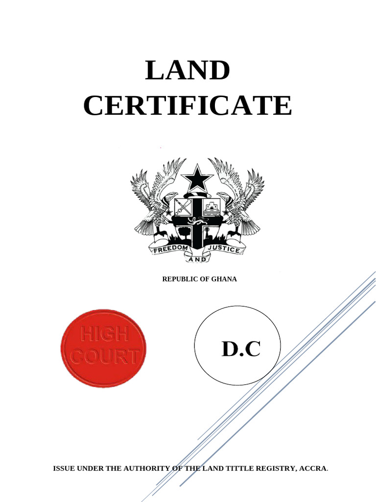 Land Certificate Complete | PDF