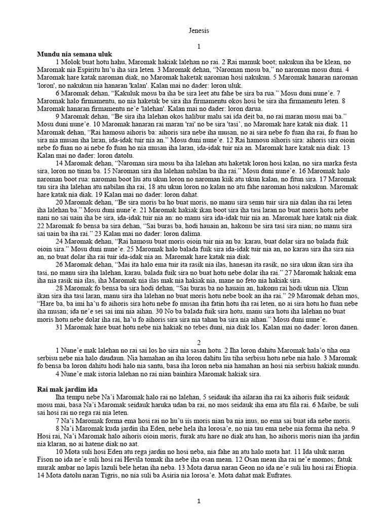 01pentateuku Tomak Revised 14-4-20 | PDF