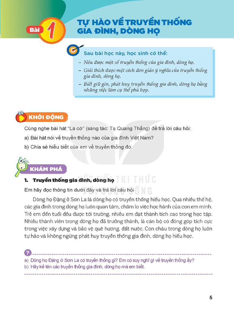 SGK GDCD 6 KNTT Bài 1 | PDF