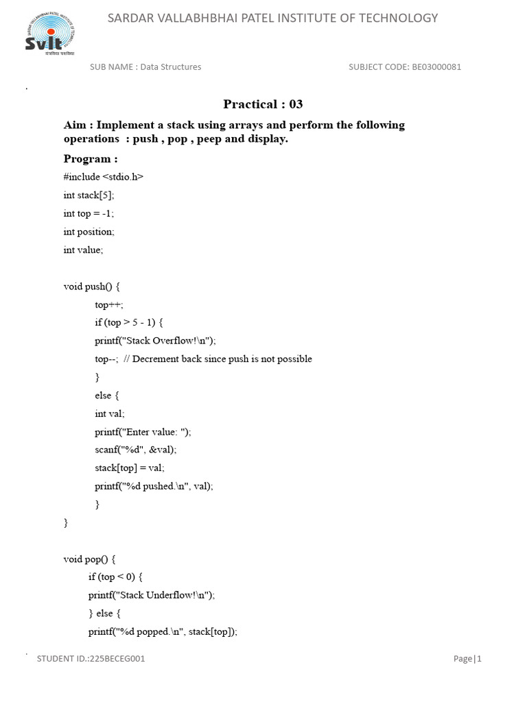 prac-3 | PDF | Algorithms And Data Structures | Computer Science