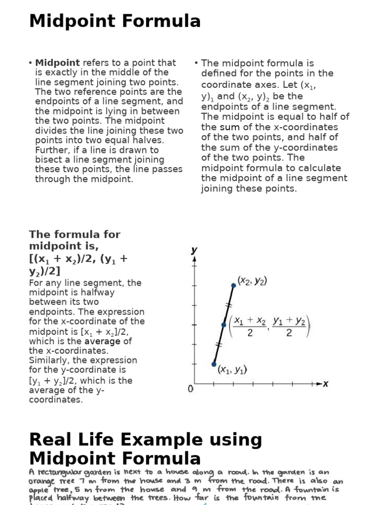 Understanding the Midpoint Formula | PDF