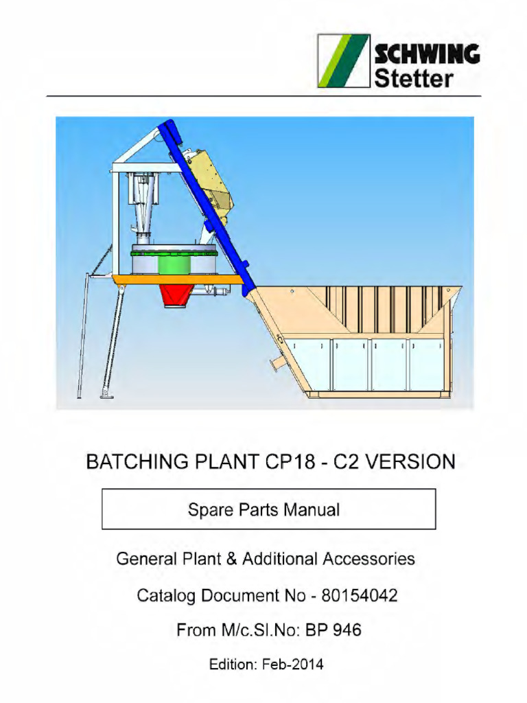 Spare parts manual CP18 - C2 version Feb-2014 | PDF | Mechanical Engineering | Manufactured Goods