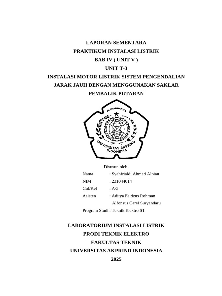 LAPORAN SEMENTARA BAB 6 UNIT 5 T3 | PDF