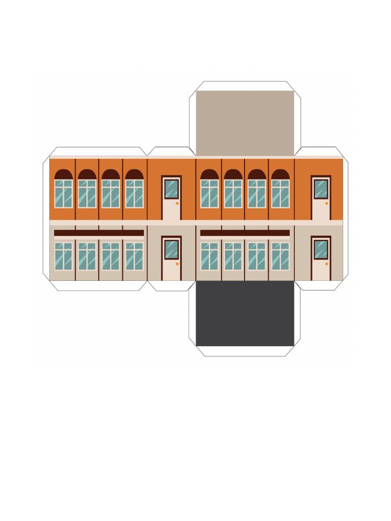 Printable Apartments Building Paper Template N 13010.Png | PDF