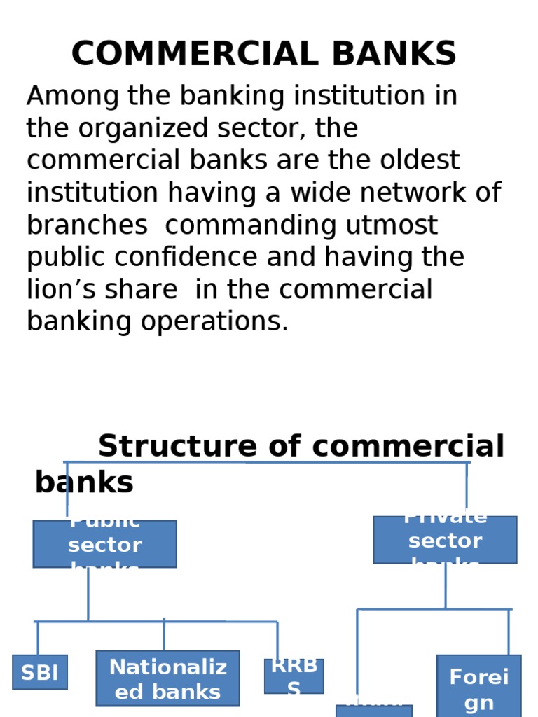 Functions and Structure of Commercial Banks | PDF | Deposit Account ...