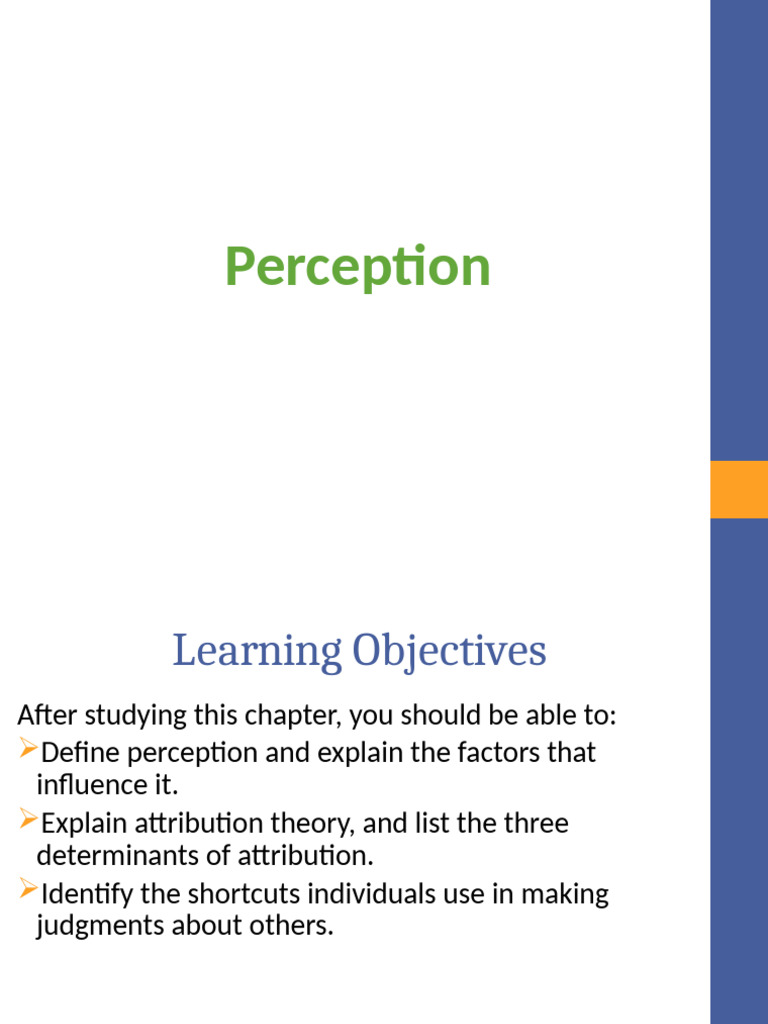 Session 5 Perception | PDF | Perception | Performance Appraisal