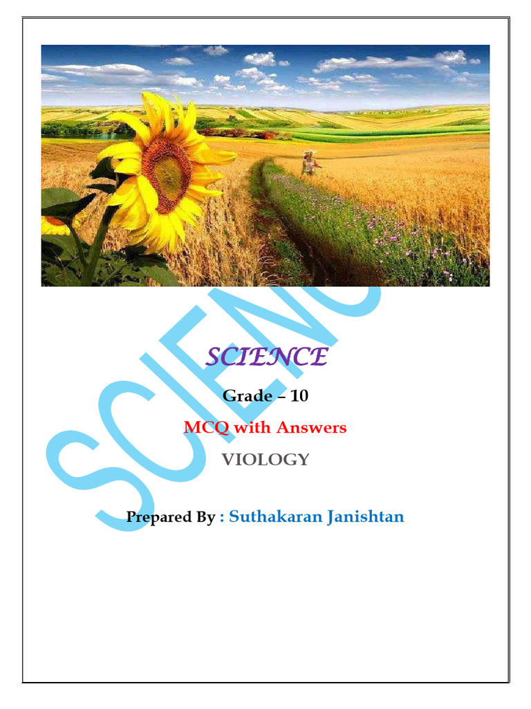 Grade 10 Science MCQ With Answer | PDF