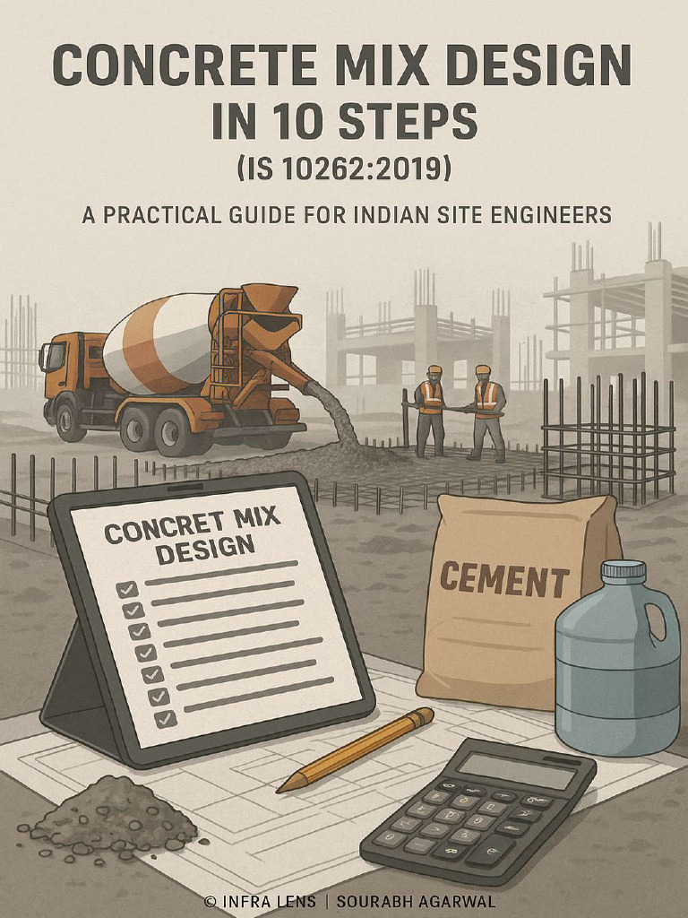 Concrete Mix Design 10 Clear Steps IS 10262 2019) 1752664360 | PDF
