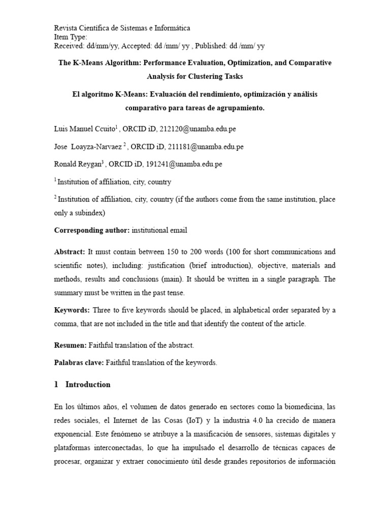 The K-Means Algorithm_ Performance Evaluation, Optimization, And Comparative Analysis for ...