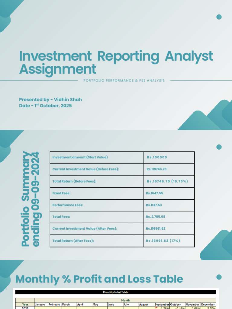 Investment Reporting Analyst | PDF