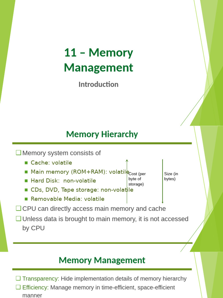 11 MemoryManagement | PDF | Computer Data Storage | Operating System
