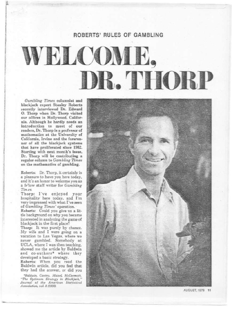 Thorp Welcome Dr Thorp 1978 | PDF