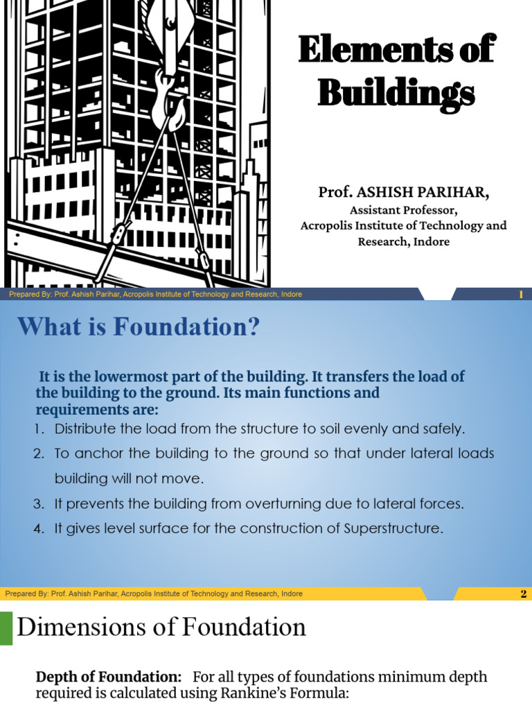 Elements of Building | PDF | Masonry | Roof