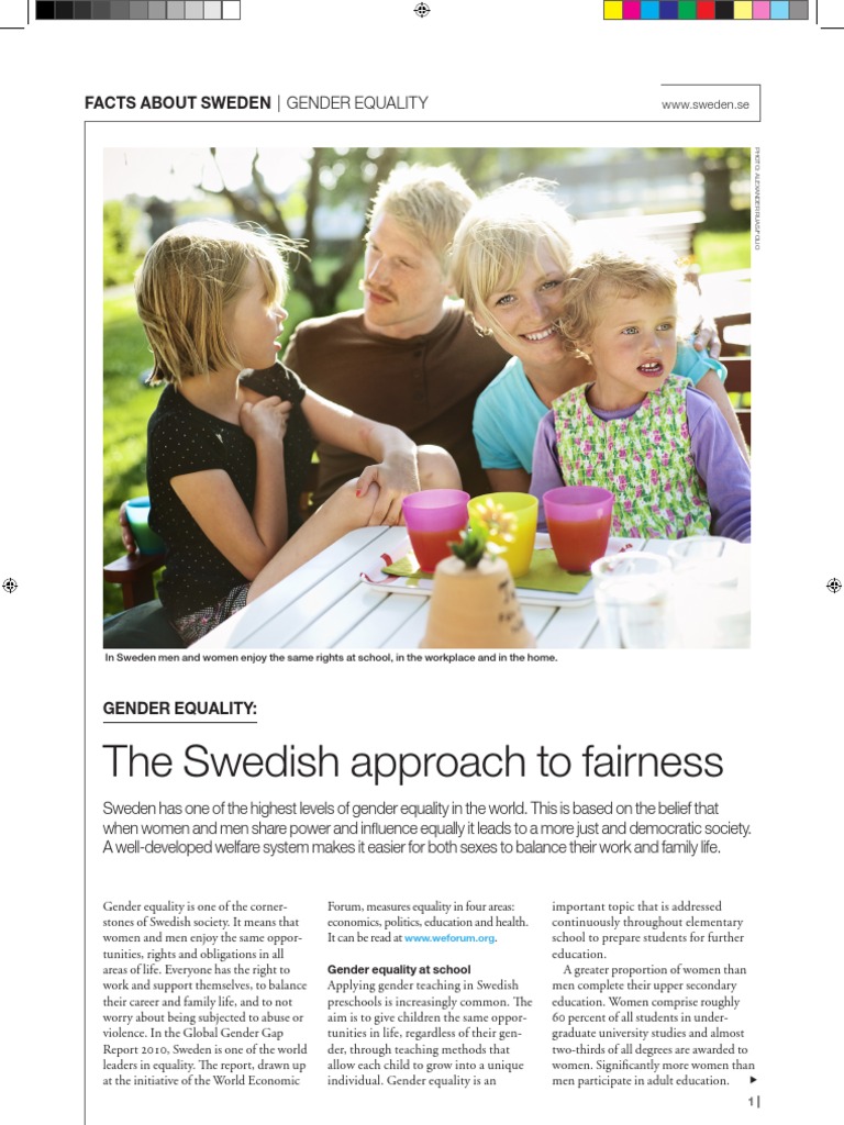 Gender Equality in Sweden | PDF | Discrimination | Parental Leave