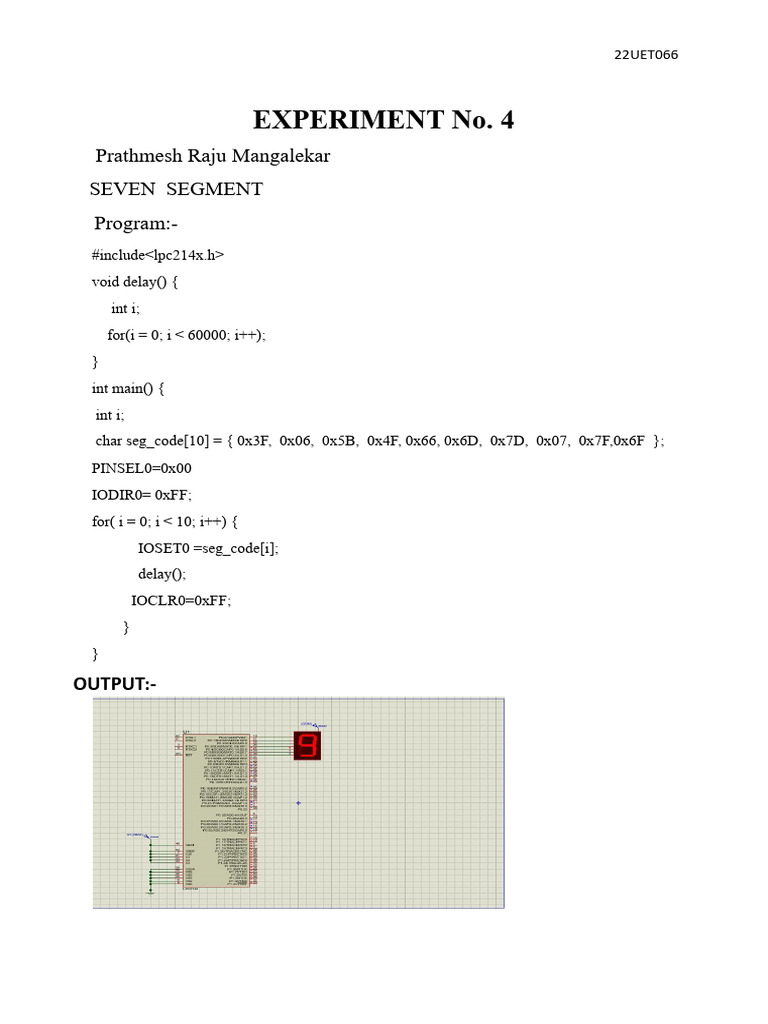 Exp4 7seg Prathmesh | PDF