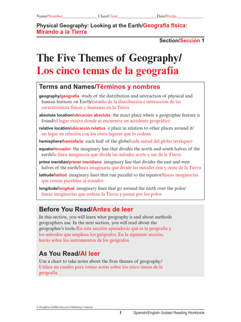 Ch. 1 Sec. 1 Span_Eng. | PDF | Ciencias de la Tierra | Ciencias Naturales