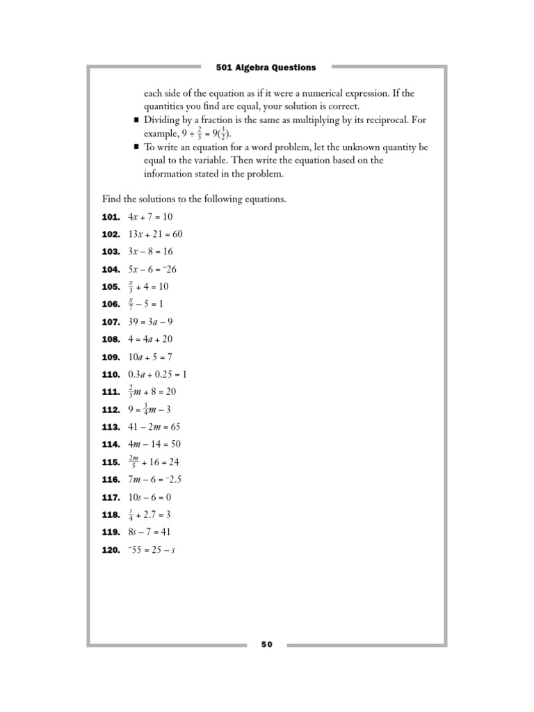 Solving Multistep Equations With Key | PDF | Subtraction | Equations