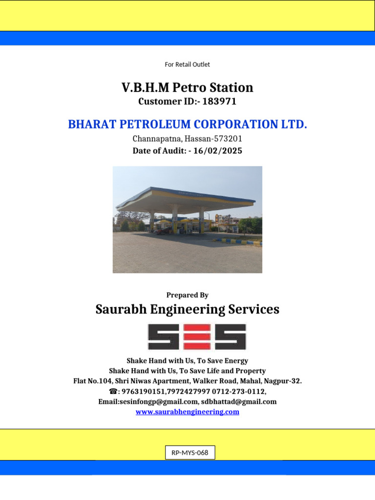 V.B.H.M Petro Station 183971 | PDF | Electrical Wiring | Electricity