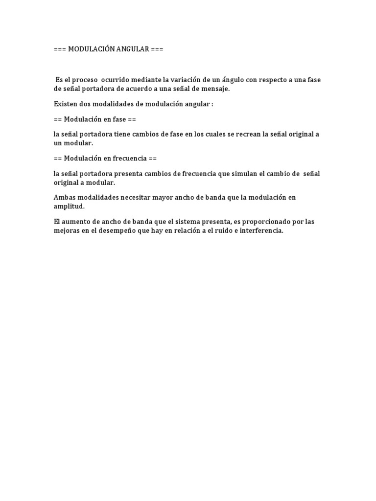 Modulación Angular | PDF