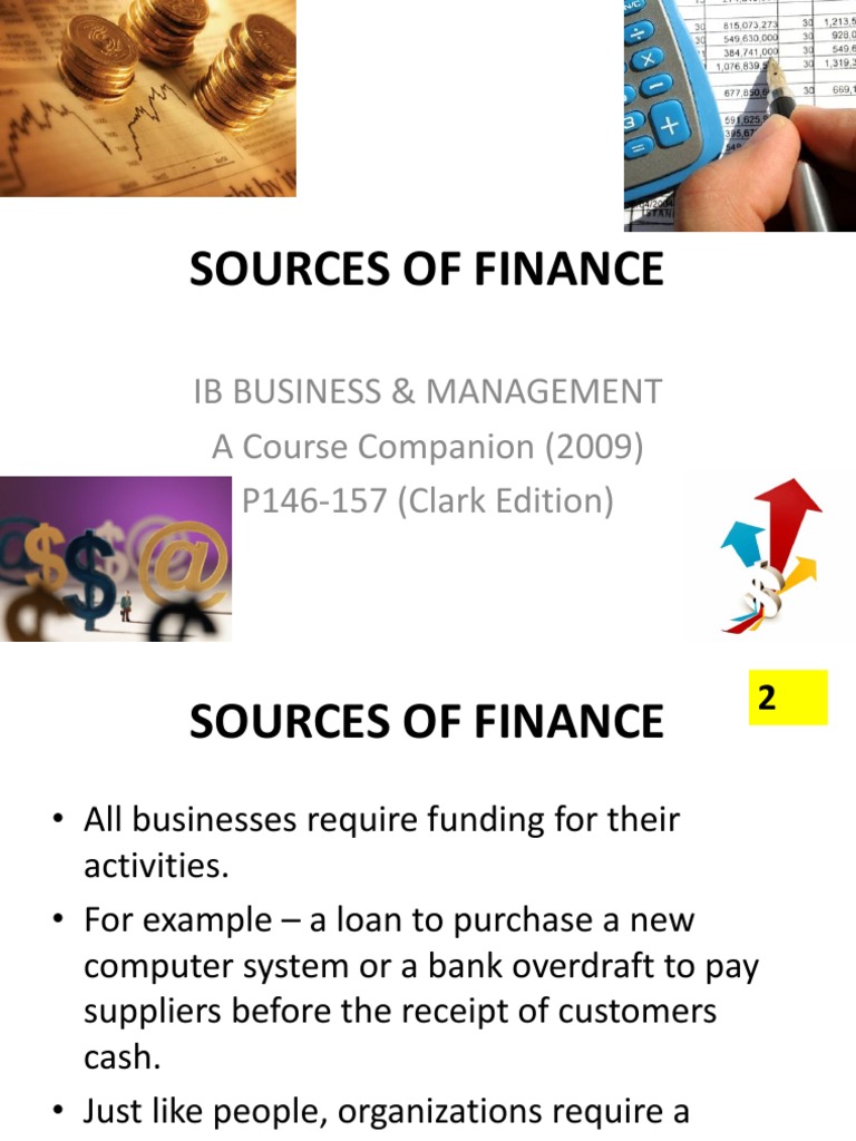 Sources of Finance: Ib Business & Management A Course Companion (2009 ...